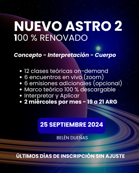 ASTRO 2 - CONCEPTO - INTERPRETACIÓN - APLICACIÓN CORPORAL ($95.000 Vía ...