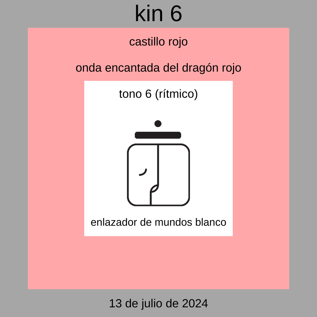 Kin 6 - Enlazador de Mundos Rítmico Blanco - Lucía García Otero