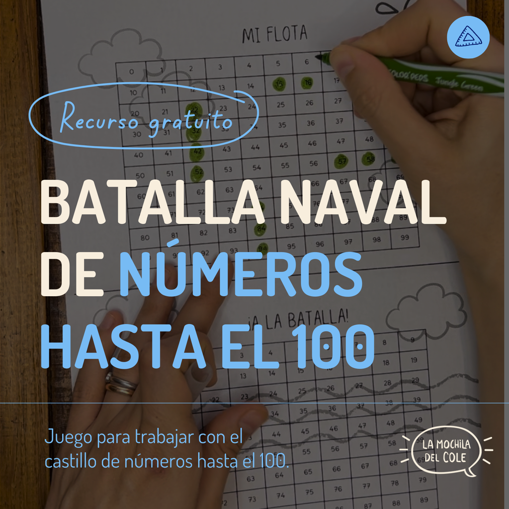 BATALLA NAVAL de números hasta el 100 - La Mochila del Cole