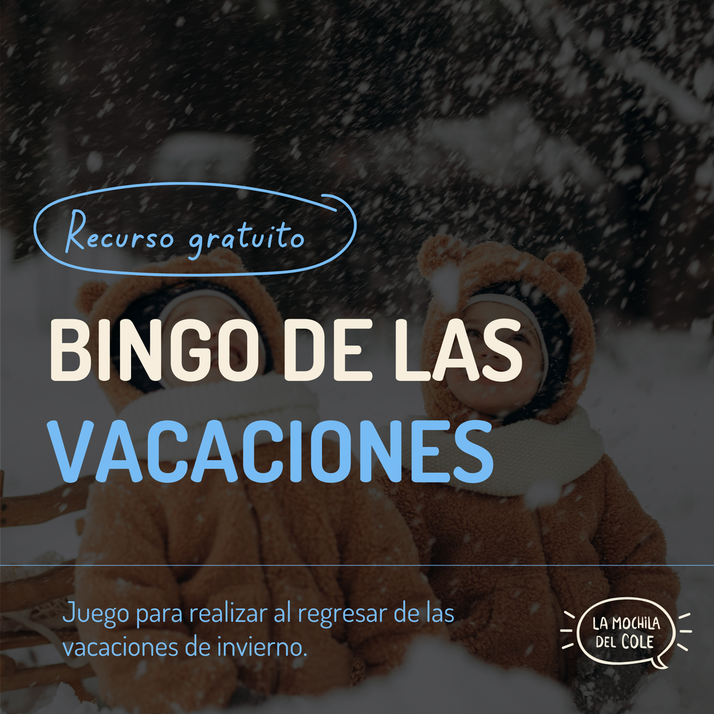 Bingo de las VACACIONES - La Mochila del Cole