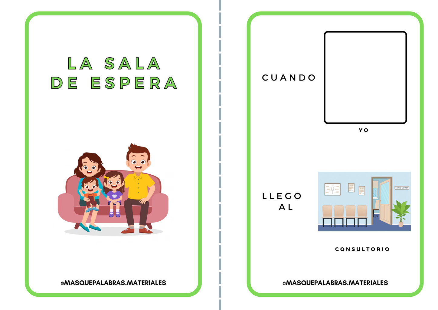 HISTORIA SOCIAL- SALA DE ESPERA - MAS QUE PALABRAS.MATERIALES