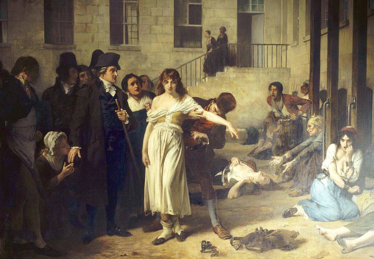 Philippe Pinel en La Salpêtrière – Francia (1795)