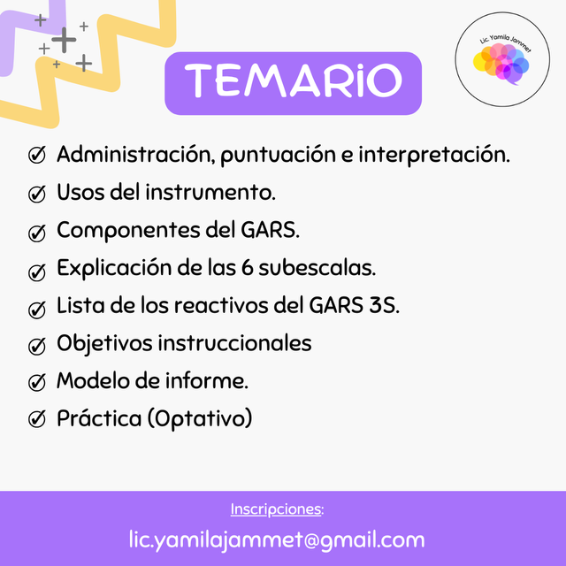 GARS 3S Escala de autismo de Guilliams - Lic. Yamila Jammet