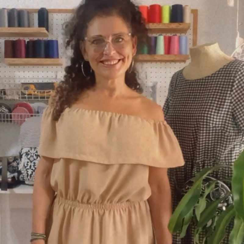 tutorial vestido con volado en los hombros