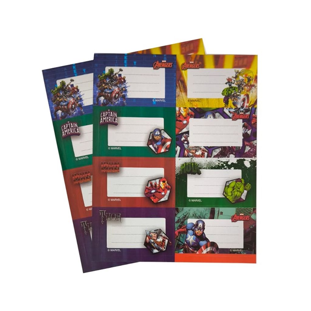 Etiquetas PPR - Avengers Fondo Colores x16 - Batik - Librería & Papelería