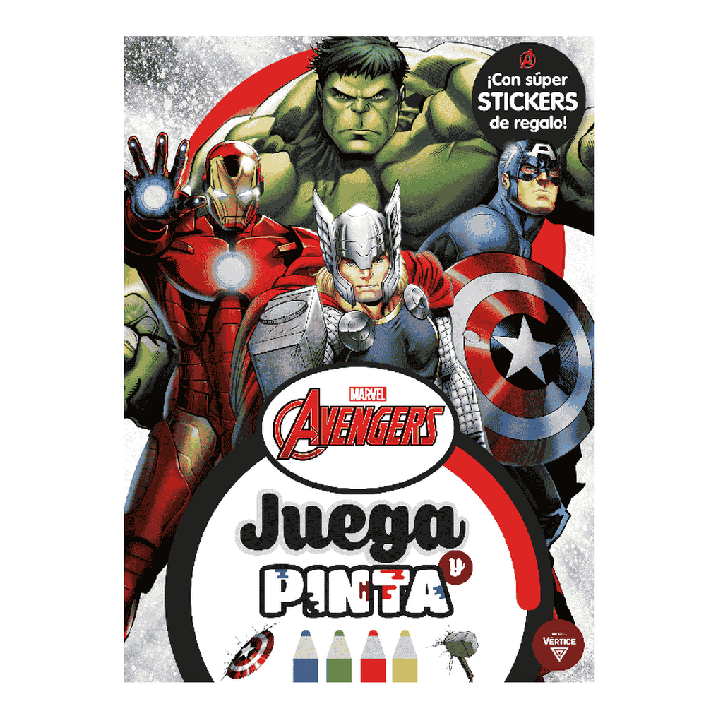 Libro Para Colorear Vertice "Juega y Pinta" "Avengers" 20x27cm (6205 ...