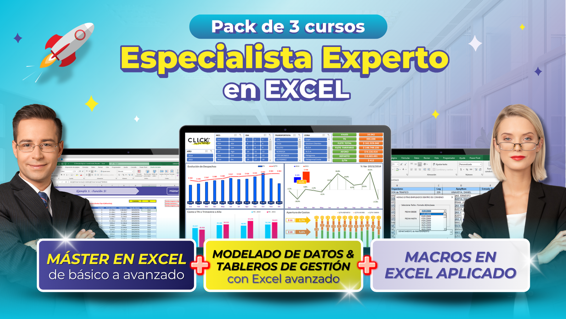 Especialista Experto en Excel - Click en tu Mente